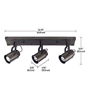 Globe Electric 59316 Kit Track Lighting, 1 Count (Pack of 1), Dark Wood