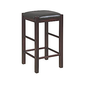 Linon Betsy Espresso Backless 25" Counter Stools Set of Two, Espresso Stools