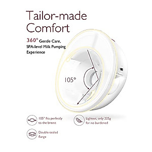 Momcozy M5 Hands Free Breast Pump, Double Wearable Breast Pump of Baby Mouth Double-Sealed Flange with 3 Modes & 9 Levels, Electric Breast Pump Portable - 24mm, 2 Pack Cozy Red