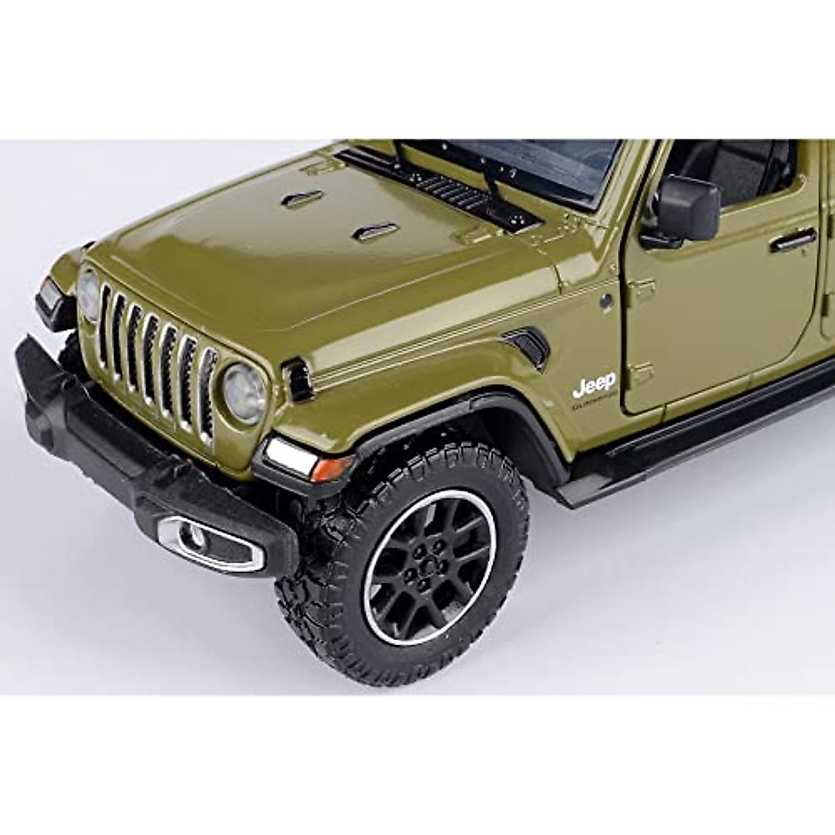 Motormax Toy 2021 Gladiator Overland (Open Top) Pickup Truck Matt Green 124-127 Diecast Model Car by Motormax 79367