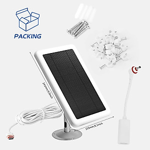 Solar Panel for Ring Camera, Power Supply for Ring Spotlight Camera Battery, Ring Stick Up Camera, Ring Solar Battery Charger, 13ft Charger Cable (2PACK)