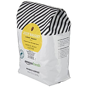 AmazonFresh Just Bright Whole Bean Coffee, Light Roast, 32 Ounce