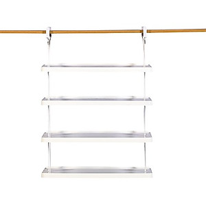 Rubbermaid 1806115 Retrofit Closet Helper 4 Shelf Unit, White