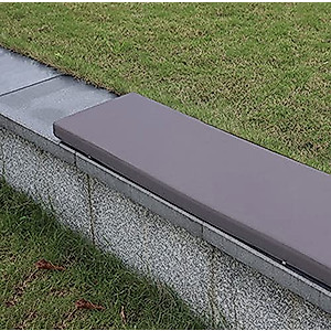 WanJing Outdoor Patio BenchSettee Cushion Slip Cover,Waterproof Garden Wicker Loveseat Furniture Pad,48 inch Fresco Bench Mat Swing Long Chair Pad Non-Skid Balcony Sofa Mat, Grey, 54x14