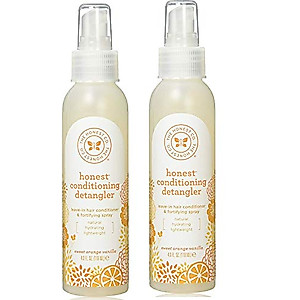 The Honest Company - Conditioning Detangler, Leave-In Conditioner and Fortifying Spray - Sweet Orange Vanilla, 4 fl oz (2 Pack)