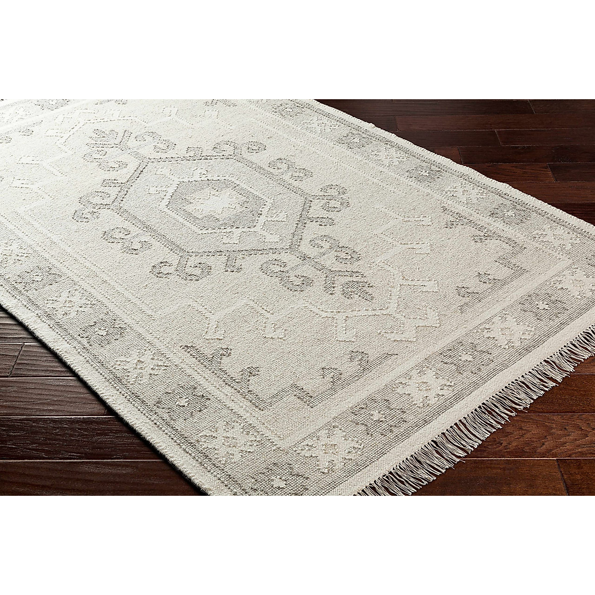 Hauteloom Afra Wool Living Room, Bedroom Area Rug - Gray - 8' x 10'