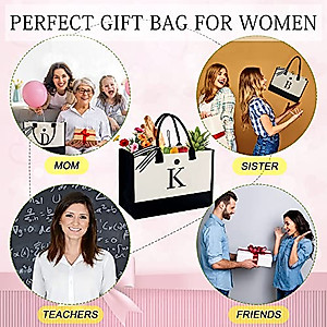 BeeGreen Canvas Tote Bag Gifts for women 13oz Canvas Unique Gifts for Her Mom Teacher Sister Friend Bridesmaid Bridal Shower Beach Bag Thank You Gifts for Birthday Wedding Self Care Gifts R