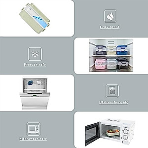 TWOKIWI Bento Box Adult Lunch Box – Lunch Containers for Adults – 7 Cup Bento Lunch Box with 6 Compartments & Spork, Microwave,Dishwasher & Freezer Safe