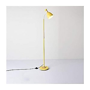 AVEO Floor lamp E27 Floor Lamp Nordic Simple Metal Lampshade Floor Light PC Wooden Base Vertical Floor Lamp for Bedroom Living Room Floor Light (Color : A)