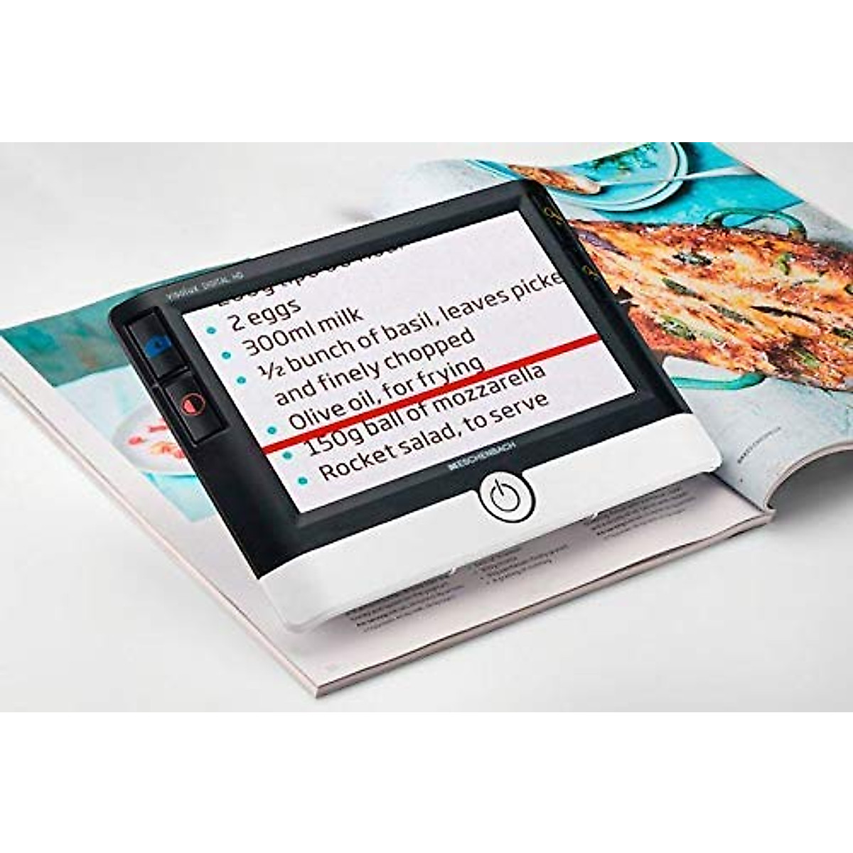 Eschenbach Visolux Digital HD Bundle with Bumper Case and Base- Advanced Portable Color Video Magnifier (7” LCD Screen with Anti-Glare Coating, HD Camera, & Built-in Stand) with Liberty Cleaning Cloth