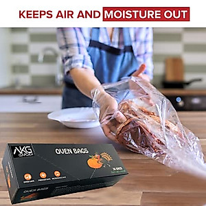 Turkey Oven Bags- Multi-Purpose Oven Bags for Cooking Baking, Roasting & Harvesting- Smell Proof Oven Cooking Bags Safe for Cooking Meats, Fish & Vegetables - Clear (15.2" x 20”) (36)