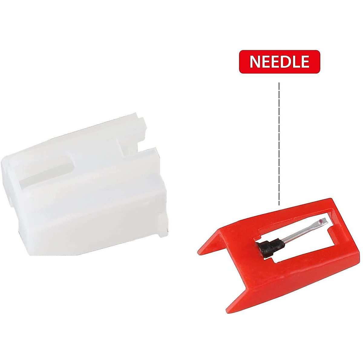 Record Player Needle, 4 Pack Universal Turntable Stylus Replacement Needles, Phonograph Needles Compatible with Crosley ION Jensen Victrola Sylvania LP Vinyl Record Player Wockoder