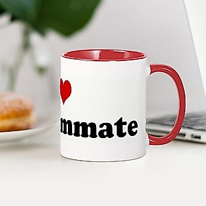 CafePress I Love My Roommate Mug Ceramic Coffee Mug, Tea Cup 11 oz