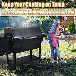 Digital Thermostat Controller Kit Replacement Parts Compatible with Camp Chef Wood Pellet Grills Smoker PG24STX/PG24XT/PG24S/PG24WWS, Include Meat Probe, Temperure Sensor Probe, and Igniter Hot Rod