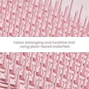 Tangle Teezer The Ultimate Detangler Plant Brush, Dry and Wet Hair Brush Detangler for All Hair Types, Marshmallow Pink