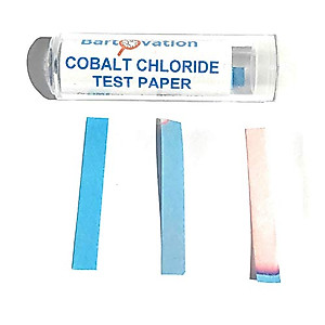 Cobalt Chloride Test Paper [Vial of 100 Strips] for Water, Moisture and Humidity Detection