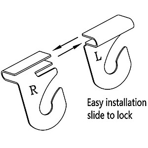 LeoHuks 20 Pairs Drop Ceiling Hooks for Office,Classroom & Home,Great for Hanging Plants,Signs,Lights & Decorations,Metal T-Bar Hooks for Suspended Drop Ceilings,Holds up to 20 lbs