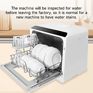 Dishwasher countertop，countertop dishwasher with water tank, leak-proof ，portable dishwasher with drying .360°spray with upper and lower double spray arms.With 5 washing modes.