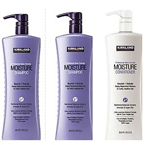 Signature Moisturizing, 2 Shampoo and 1 Conditioner New and improved formula Rainforest Botanical Extracts, Avocado & Argan Oils (3 pack)