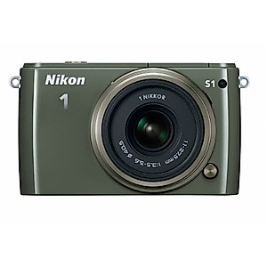 Nikon 1 S1 10.1 MP HD Digital Camera with 11-27.5mm VR 1 NIKKOR Lens (Khaki)