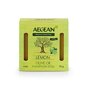 Aegean 100% Natural Bar Soap w/Organic Ingredients, Vegan Soap, Moisturizing, Handmade, Scented w/Premium Essential Oils, Body Soap Bars for Women & Men