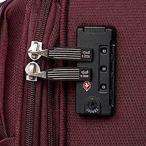 it luggage Intrepid 27" Softside Checked 8 Wheel Expandable Spinner with TSA Lock, Dark Red