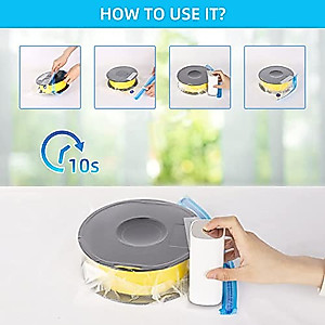 Domsanistor 3D Printer Filament Storage Bags Vacuum Kit,10Pcs Filament Vacuum Bags with Automatic Pump/Humidity Indicator Cards/Clips, Filament Bags Storage Spool Sealing for Keeping Filament Dry