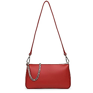 LANCASTER Smooth Even Zipped Pouch - Red