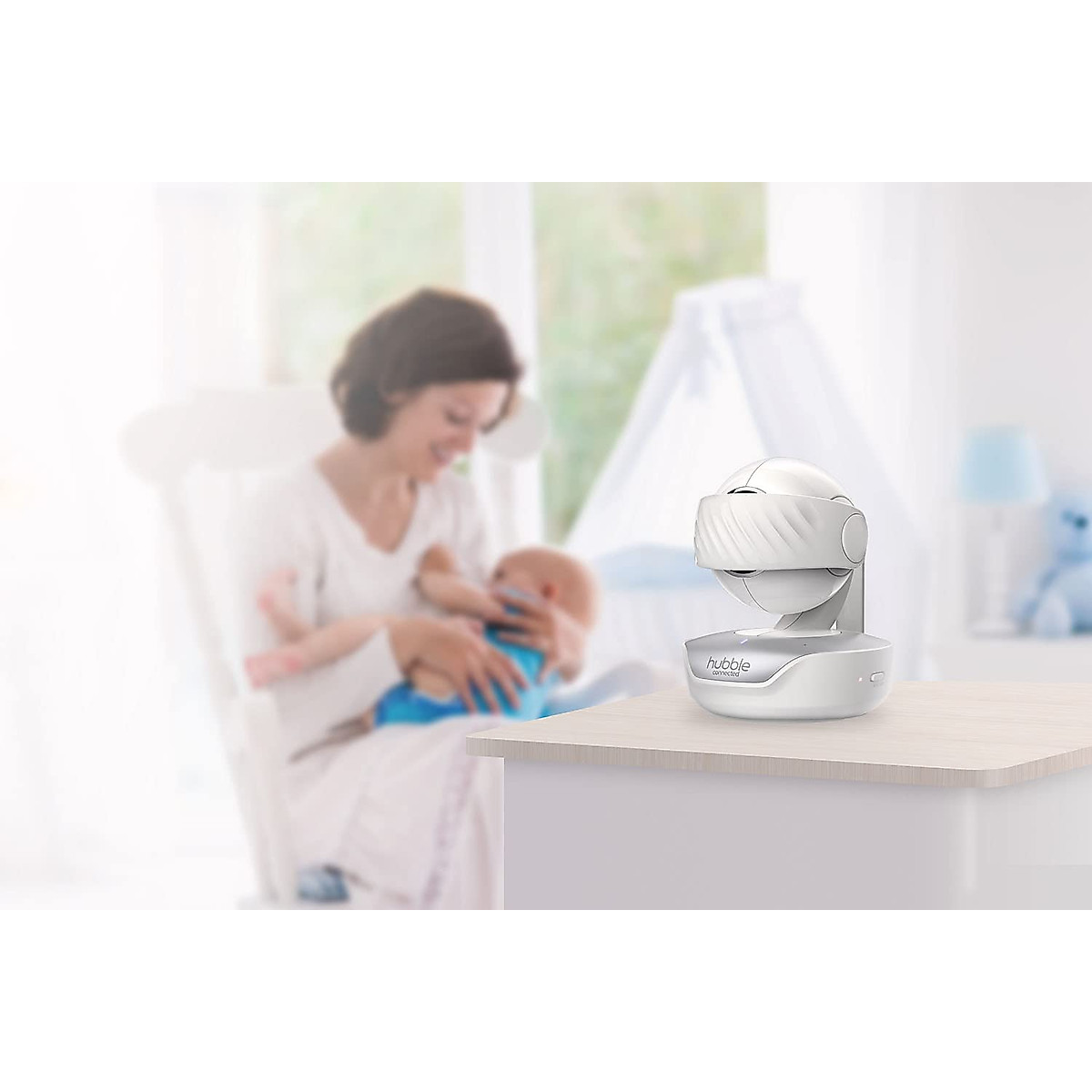 HUBBLE CONNECTED Nursery Pal Deluxe 5" Smart HD Twin Baby Monitor and 2 Cameras with Built-in Rechargeable Batteries to Use at Home Or On The Go