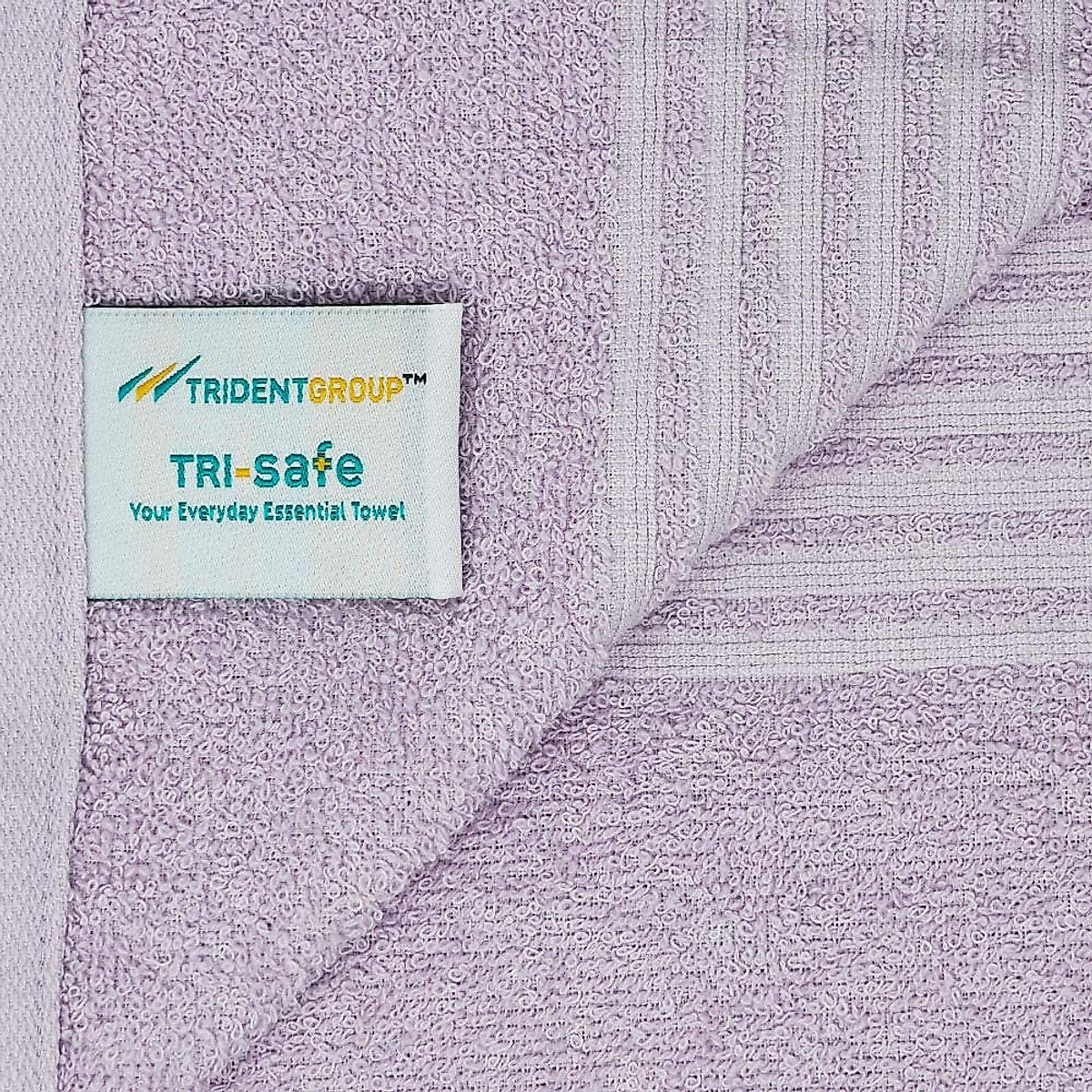 TRIDENT Bath Towel 6 Pack (24" x 50"), Generously Sized Thick Towels, Soft, Super Absorbent and Fast Drying, No Fading Multipurpose Use for Sports, Travel, Fitness, Yoga, Daily Use, Lilac