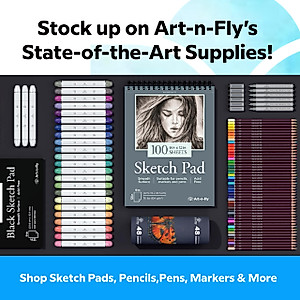 Art-n-Fly 5.5 x 8.5 in Watercolor Sketchpad Mini Book - 2 pack x 35 Sheets Each- Spiral Bound and Microperforated - 300gsm / 140lb 8.5x5.5