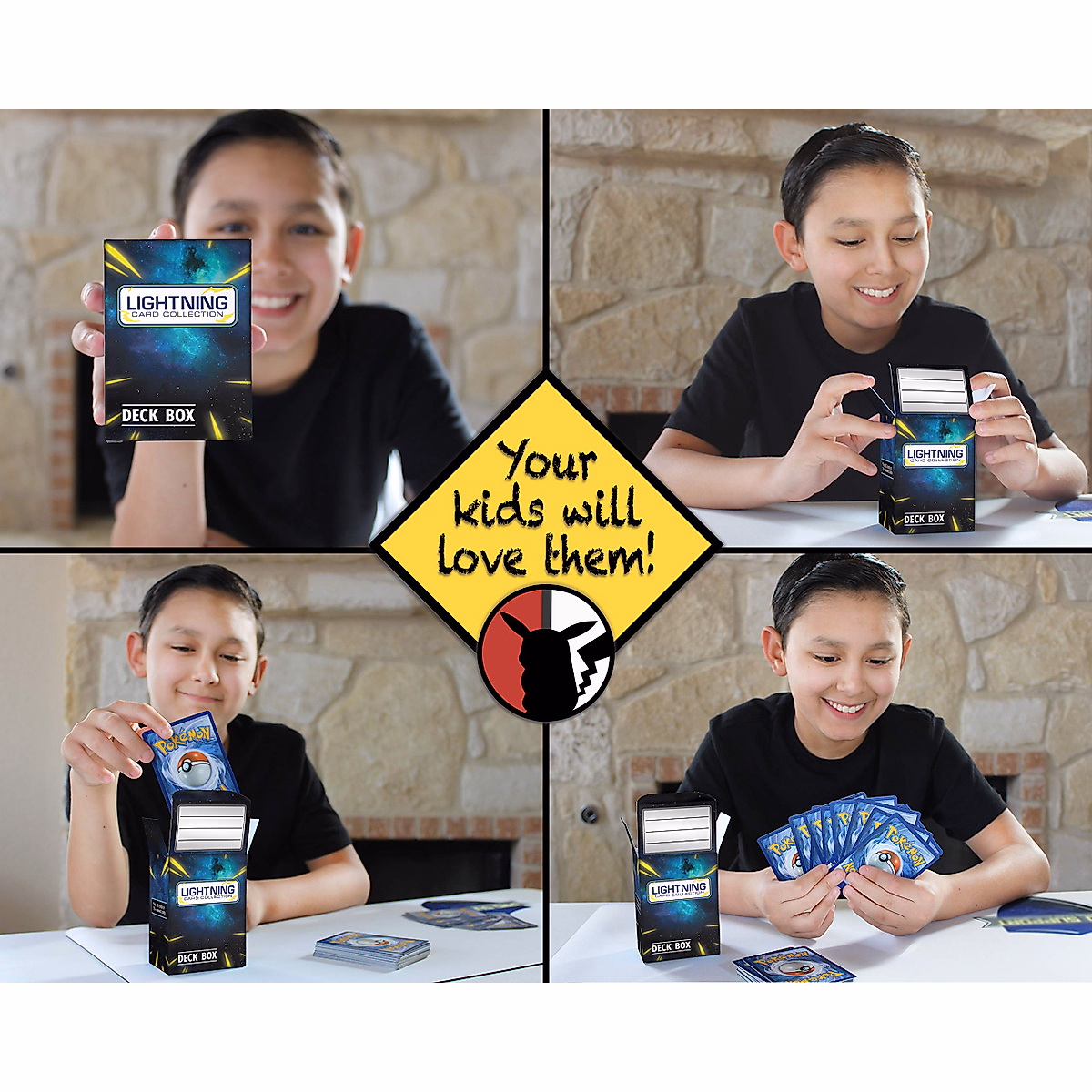 Lightning card collection Vmax/Vstar Bundle |Collectible Trading Card Deck Box Bundle with 50 Pokemon Cards That Includes a Vmax or Vstar Card