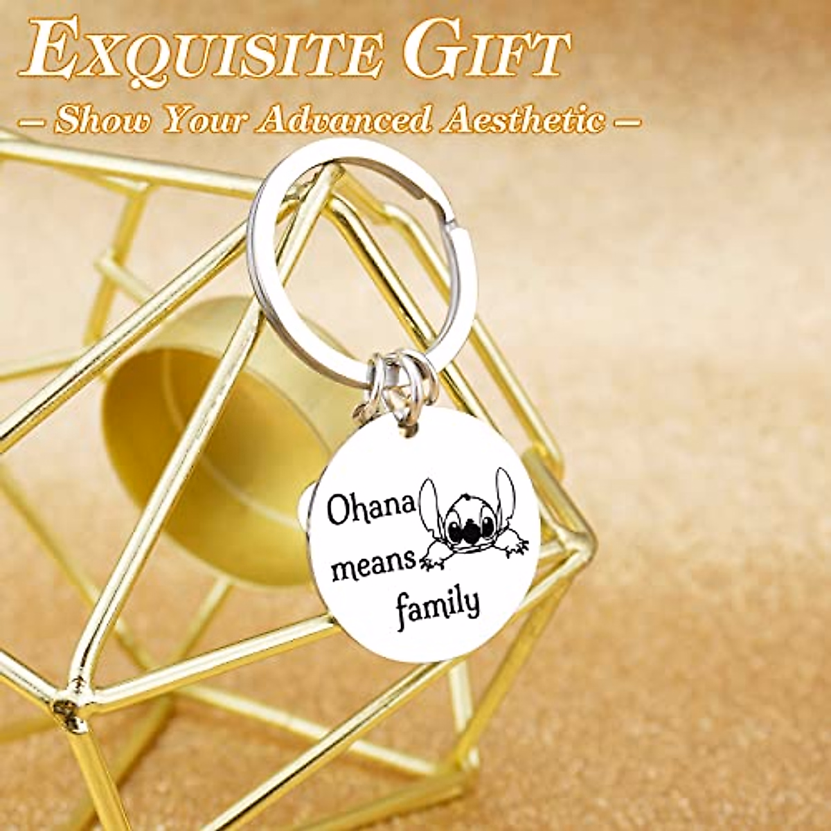 Ibiwe Li lo and sti tch gifts for girls women ohana means family sti tch stuff Womens Stocking Stuffers for Her Teen Girl Cute Keychain