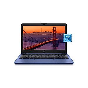 HP Stream 11" Laptop, Intel Celeron N4020, Intel UHD Graphics 600, 4 GB RAM, 64 GB SSD, Windows 11 Home in S mode (11-ak0030nr, Royal blue) (Renewed)