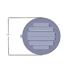 The Display Shield Louvered Vent, Bug Screen, 60ppi Filter, Seal and Cap, 2.5", Black