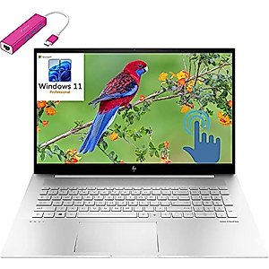 HP Envy 17 17.3" FHD Touchscreen Business Laptop, Intel Quad-Core i7-1165G7, 64GB DDR4 RAM, 2TB PCIe SSD, WiFi 6, BT 5.0, Thunderbolt 4, Backlit KB, Fingerprint Reader, Windows 11 Pro, Type-C HUB