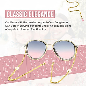 Loom&Pearl Armless Chain Festival Sunglasses with Non-Slip Holds on Ears