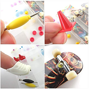 RemeeHi Kids DIY Fingerboard Toy with Nuts Trucks Tool Kit Basic Bearing Wheels Obstacles All Packaged in Plastic Box