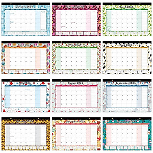 Desk Calendar 2023: Monthly Pages 17 x 11-1/2 Inches Runs from January 2023 to June 2024 - 18 Monthly Calendar with Corner Protectors for School, Home and Office
