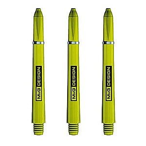 Winmau MvG Van Gerwen Signature Nylon Stems, Strong Dart Shafts, Medium 48mm, Green (3 Sets)