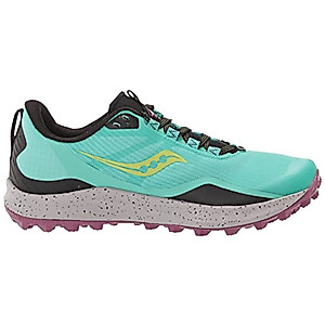 Saucony Women's Peregrine 12 Running Shoe, Cool Mint/Acid, 8