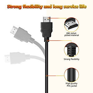 SPOFIT HDMI Cable 10 Pack 3ft, 18Gbps High Speed HDMI Braided Cord,1080p@60Hz,Dolby TrueHD,DTS-HD Compatible with Laptop, Monitor, PS3,TV, More