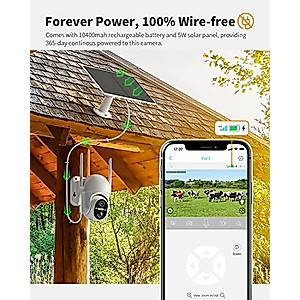 Ebitcam 4G LTE Cellular Security Camera Include SD&SIM Card(Verizon AT&T T-Mobile), 2K Live View Solar Outdoor No WiFi Cameras with 360° PTZ Color Night Vision PIR Motion Alerts Two Way Talk Playback