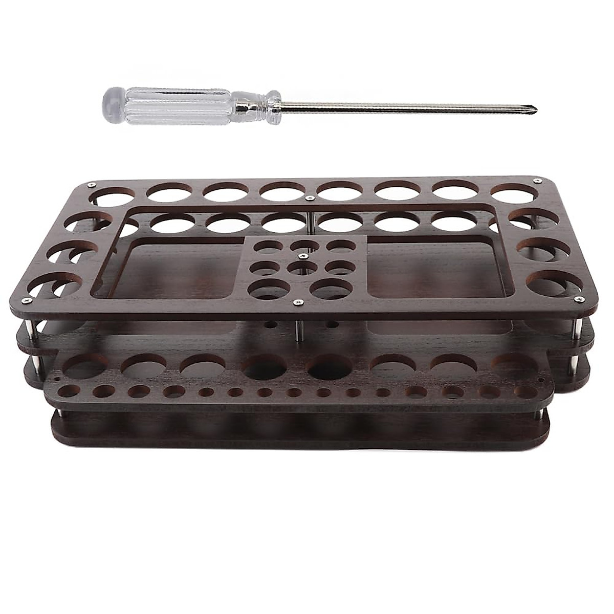 Wooden Vape Display Stand Holder Wooden RDA RTA Tank Holder Liquid Bottle Holder (Wooden Holder, Size B)