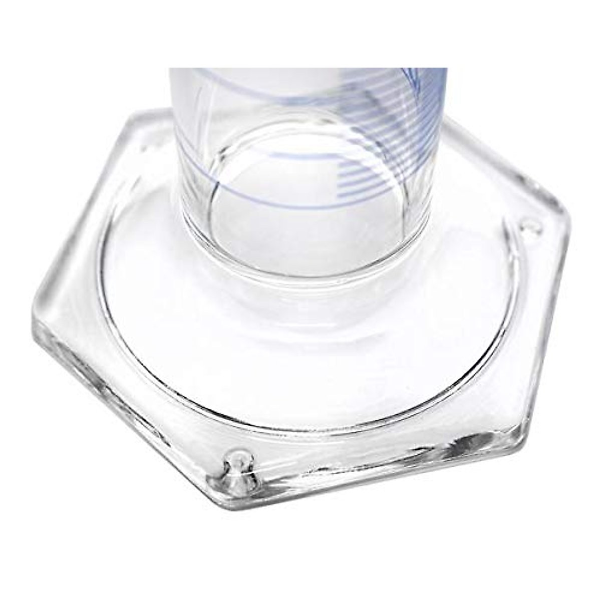 Graduated Cylinder, 100mL - ASTM, Class A - Tolerance ±0.50mL - Protective Collar, Hexagonal Base - Blue Graduations - with Individual Work Certificate - Borosilicate 3.3 Glass - Eisco Labs
