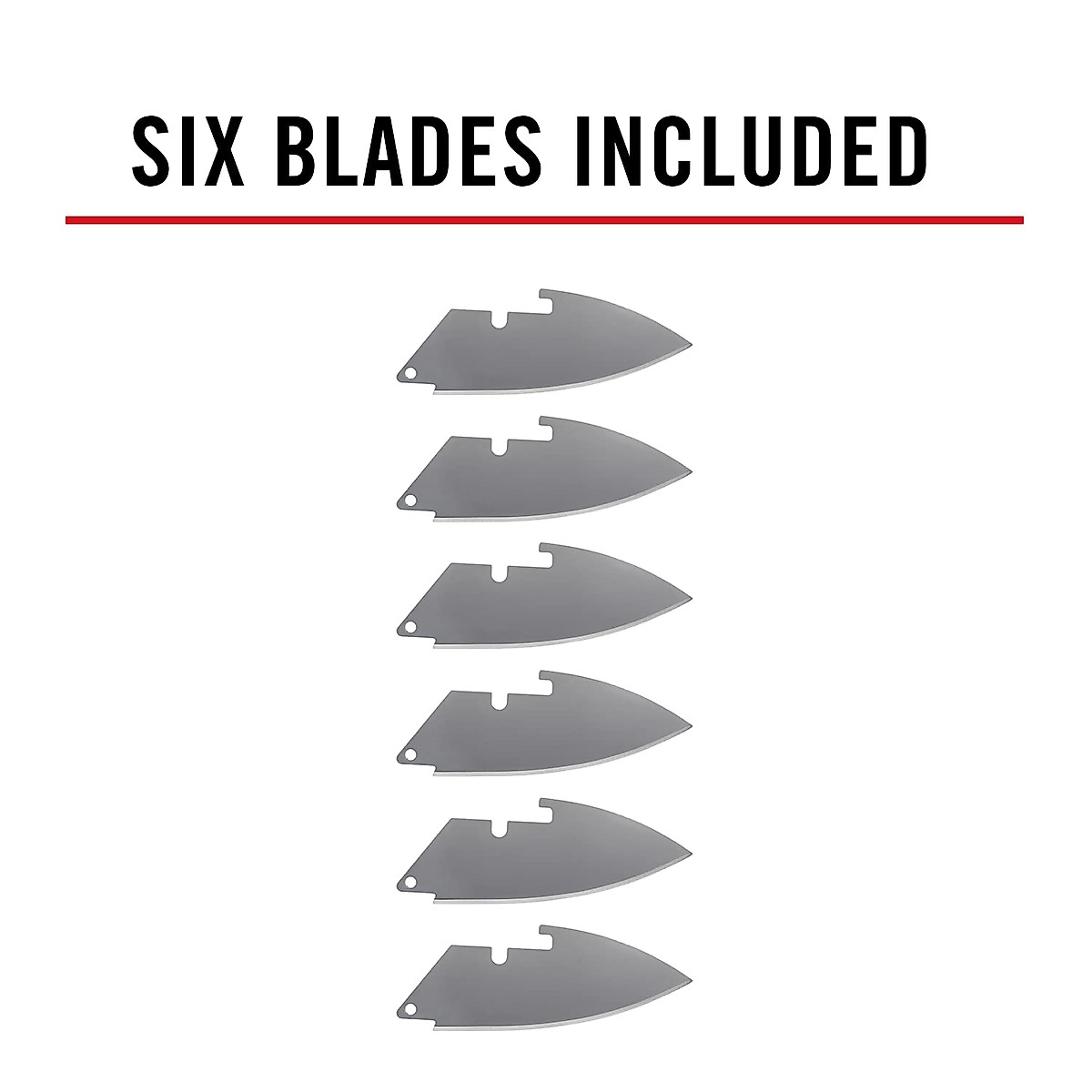 6pc Utility Skinning Knife Replacement Blade Set for COAST DX425/DX430 Shift Knife for Fishing, Camping, Outdoors