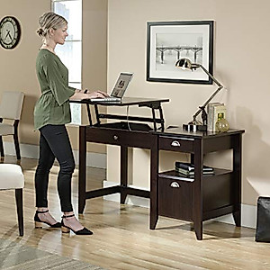 Sauder Shoal Creek Lift Top Desk, Jamocha Wood finish