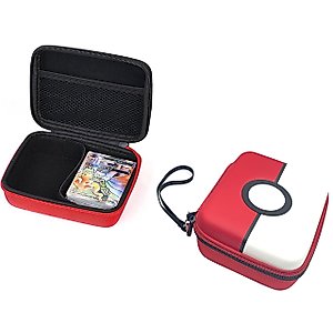 Dafensoy Hard Carrying Case for Cards, Carrying Hard Cards Games Case, Holds Up to 450 Cards, for Cards, Baseball Cards, Basketball Cards (Red) 1-pack
