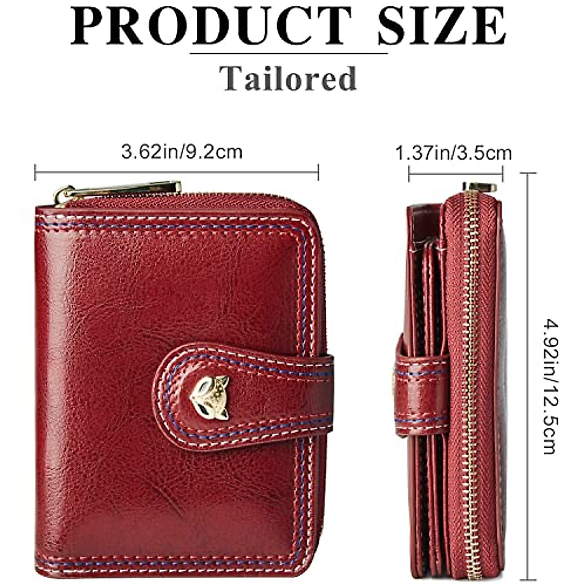 FOXLOVER RFID Credit Card Holder for Women, Ladies Small Leather Credit Card Case Security Accordion Wallet