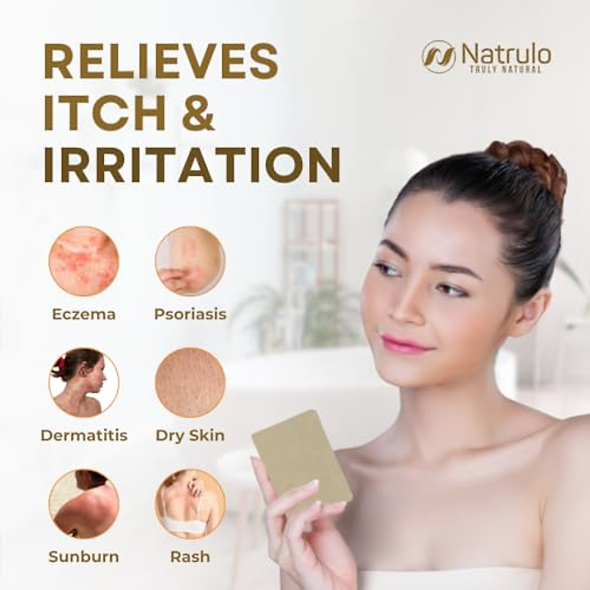 Cactus Honey & Oats Goat's Milk Soap Bar 4 oz – Natural Bar Soap for Women, Men, Kids, Itchy Skin, Eczema, Psoriasis, Rash, Sunburn Skincare – Calming Colloidal Oatmeal Face Cleanser & Body Wash